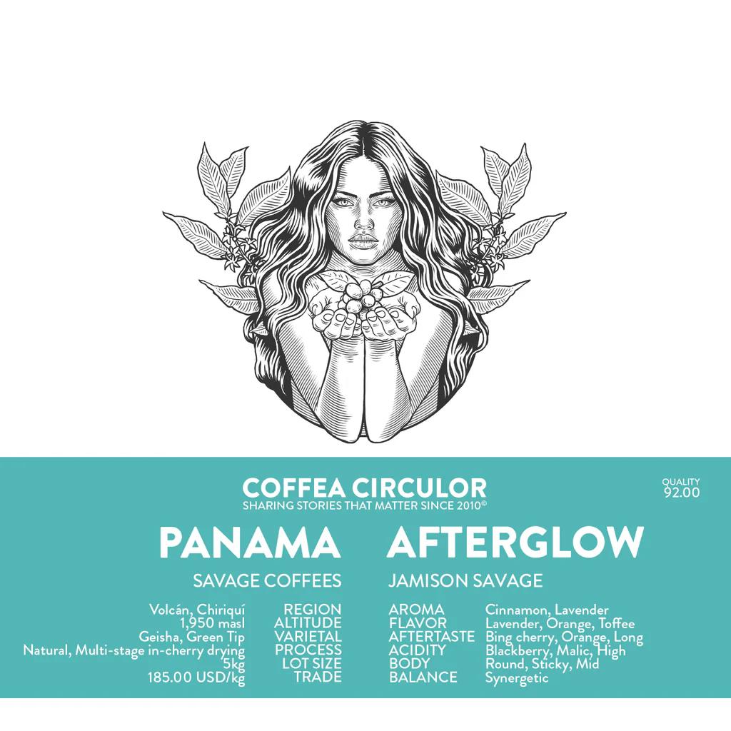PANAMA Savage Coffees Finca Deborah Afterglow Geisha Natural ...